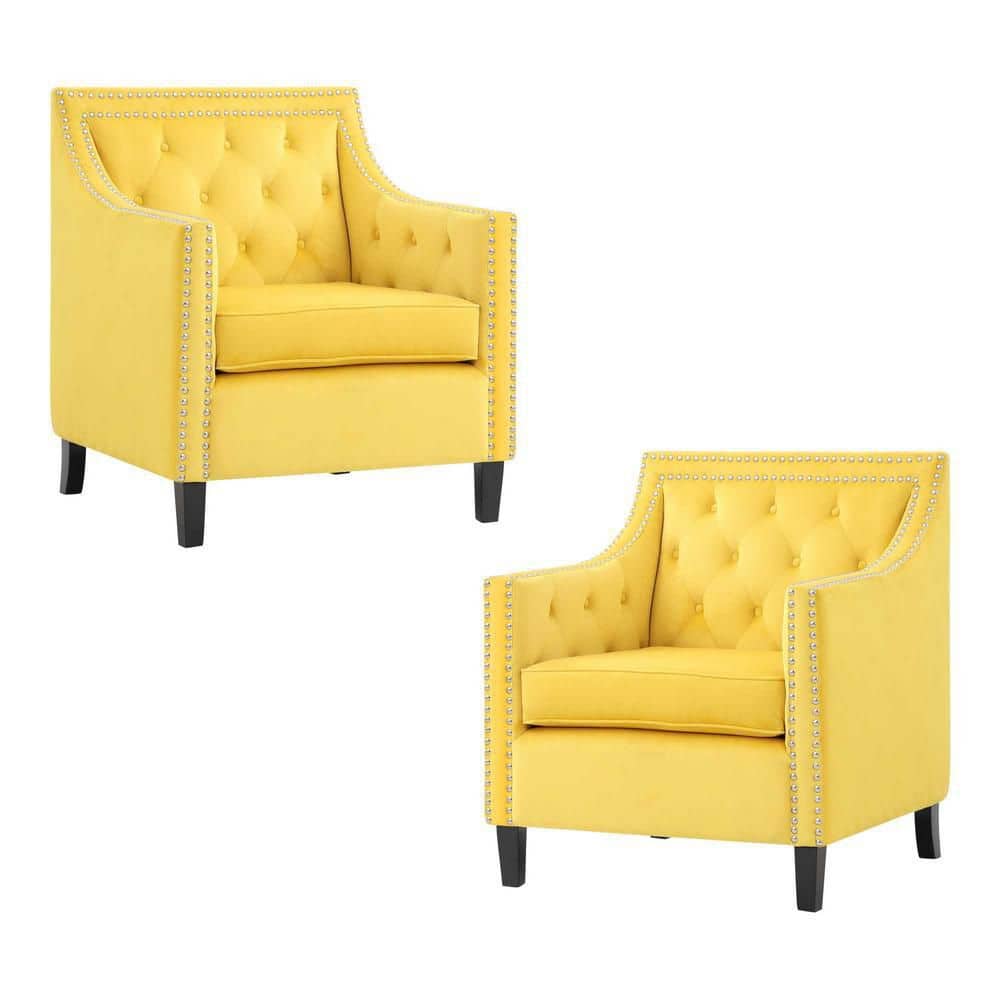 Yellow Accent Chair Set Of 2