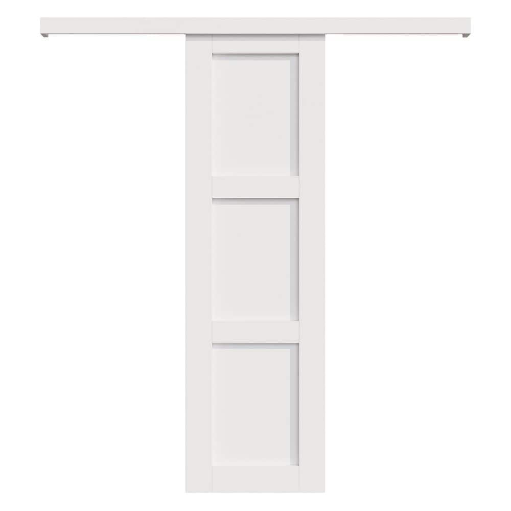 Reviews for ARK DESIGN 24 in. x 96 in. Hidden Track Style 3 Panel White ...