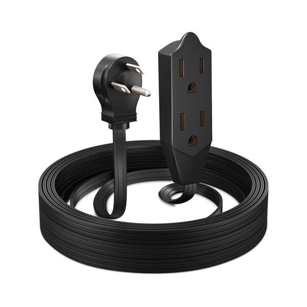 MAXIMM 15 ft. 16/3 Light Duty Indoor Extension Cord Flat Plug Flat Wire ...