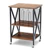 Costway 3-tier Rolling Turntable Stand Vinyl Record Storage Shelf with ...