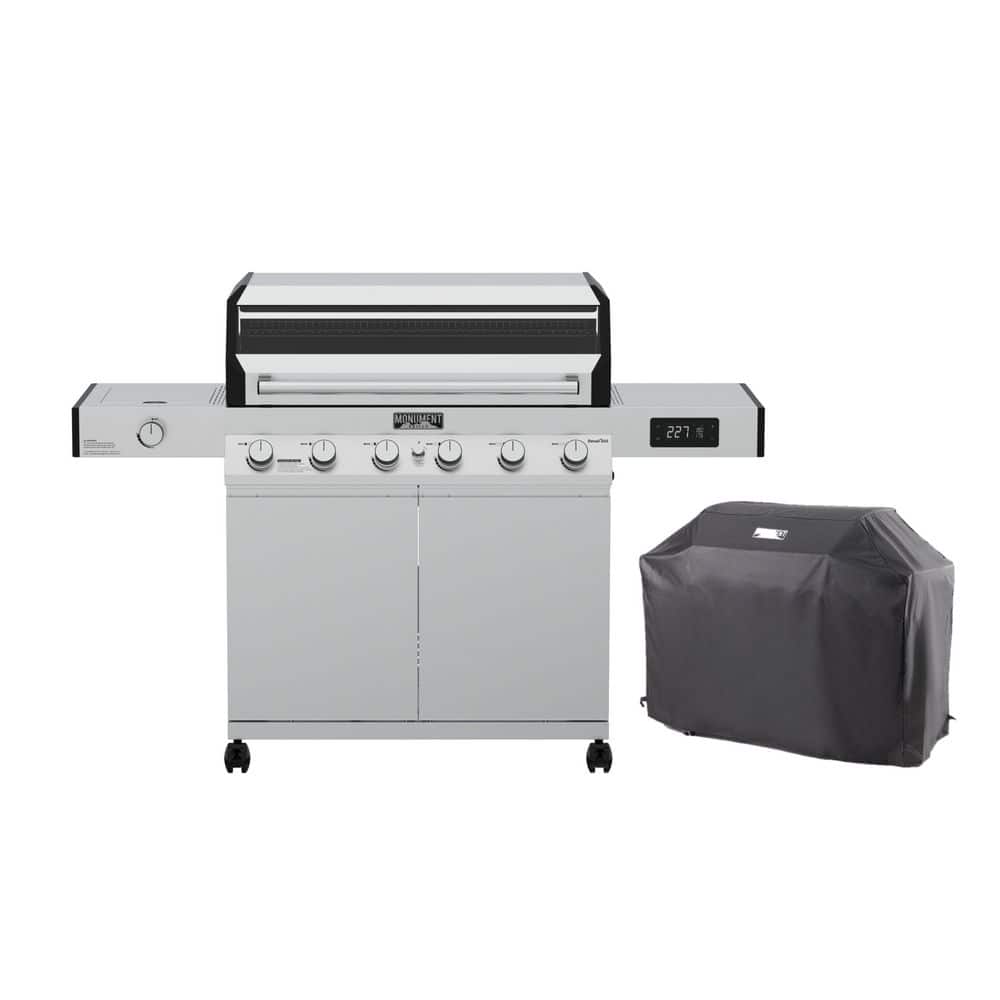 Monument Grills Denali 6-Burner Propane Gas Grill in Stainless with ...