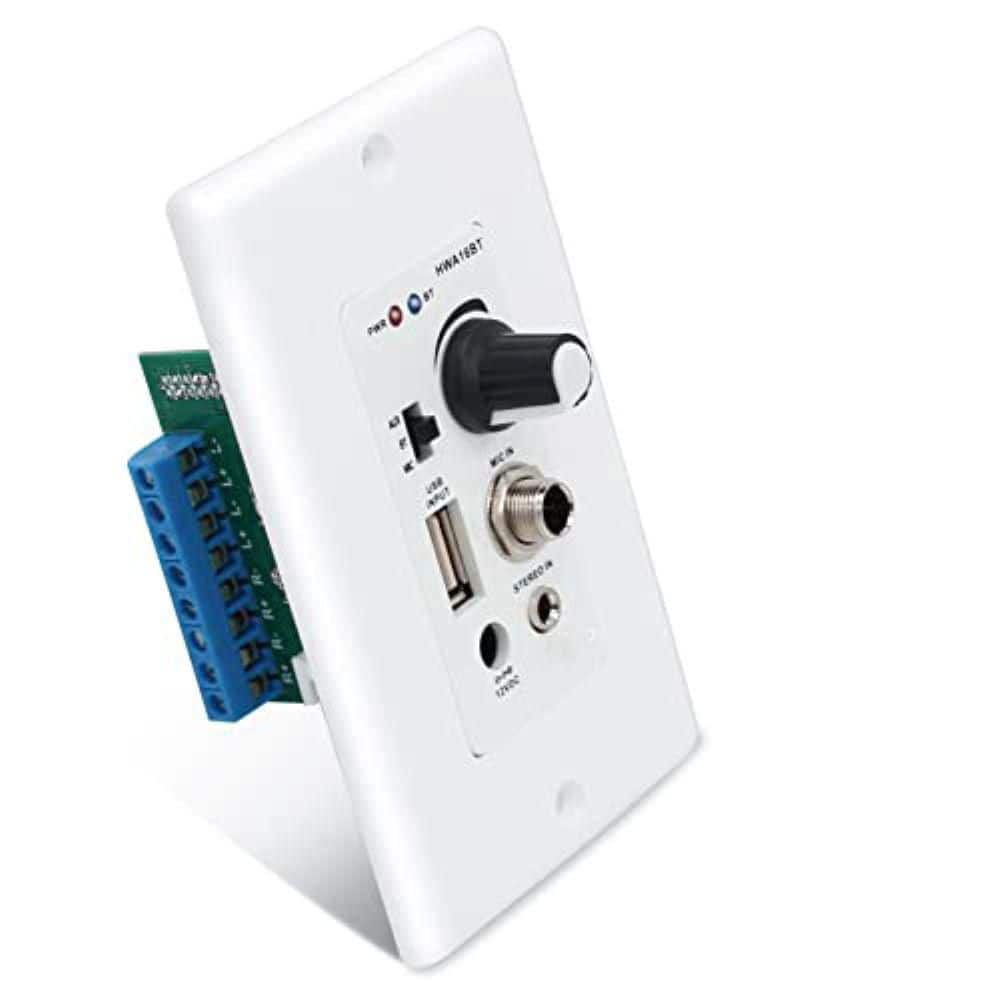 Yichuhaoxi Bluetooth Wall Amplifier Volume Control Wall Plate in White ...