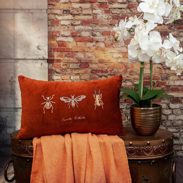 Rust throw pillow store