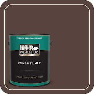 BEHR PREMIUM PLUS 8 oz. #PPF-51 Dark Walnut Semi-Gloss Interior ...