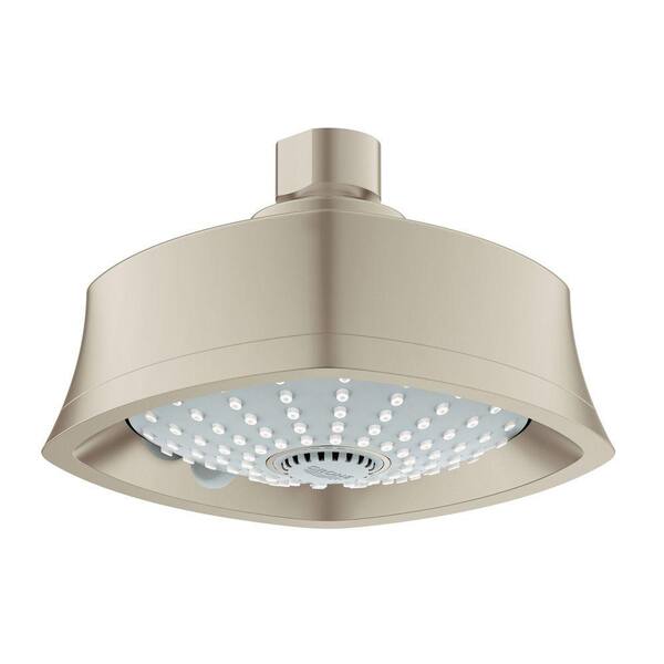 GROHE Grandera 3-Spray 5.3 in. Single Wall Mount Fixed Rain Shower Head ...