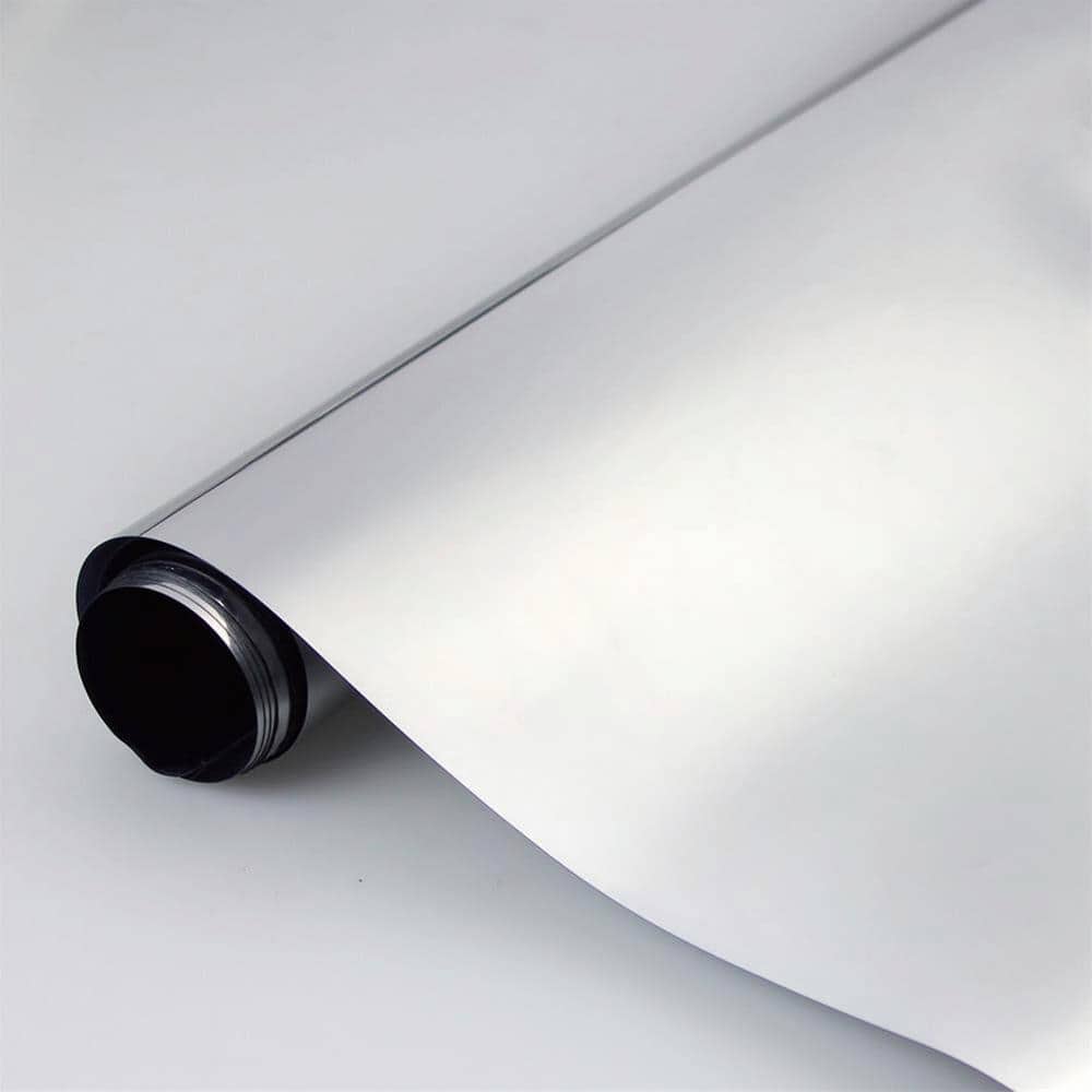 RoomMates 24 in. W x 74 in. L Metallic Mirror Energy Decorative Window ...