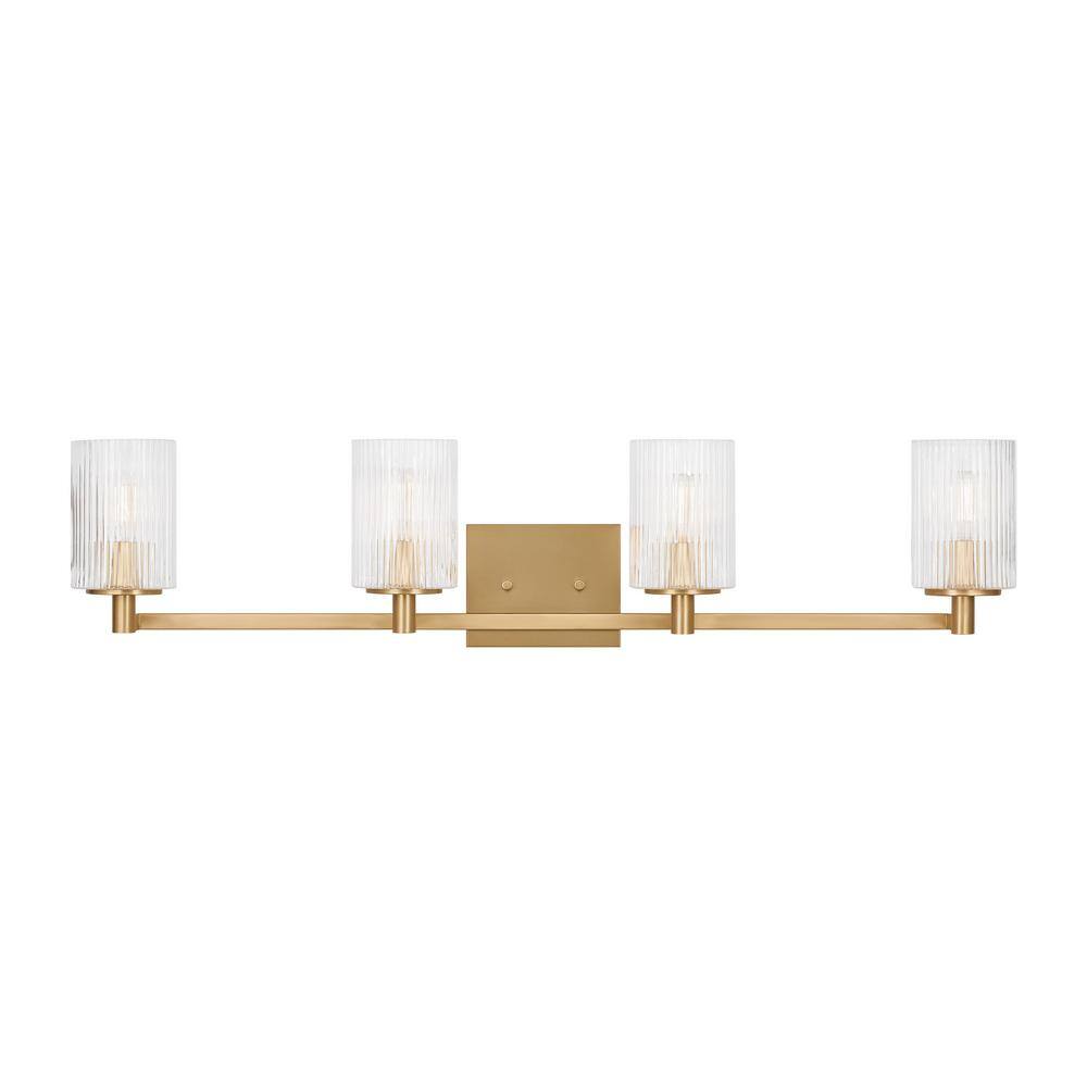 Generation Lighting Lando 35 in. W 4-Light Satin Bronze Bathroom Vanity ...