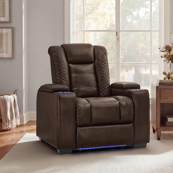 Reviews for Spruce & Spring Ulric Espresso Faux Leather Power Home ...