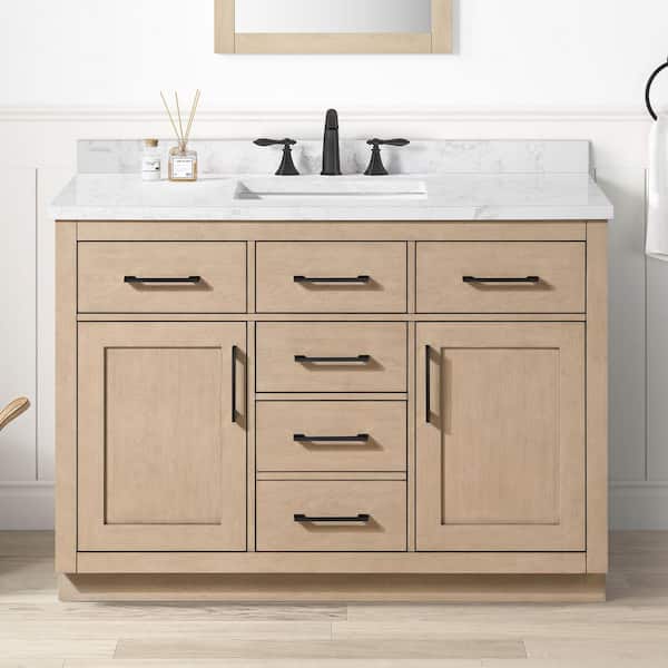 Reviews for OVE Decors Athea 48 in. Single Sink Sahara Birch Bath ...