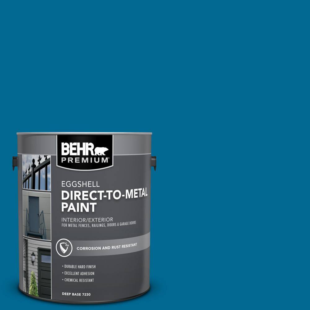 BEHR PREMIUM 1 gal. #OSHA-1 OSHA SAFETY BLUE Eggshell Direct to Metal ...
