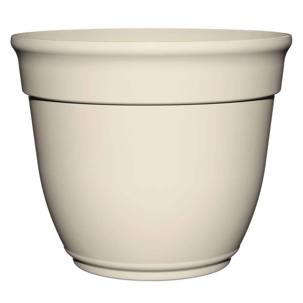 Bri 14 in. Lattice White Plastic Planter Fits 12 in. Drop-N-Bloom HD1 ...