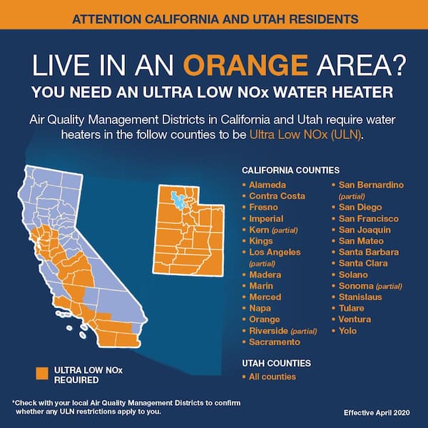 Rheem Performance 40 Gal. Short 34,000 BTU Natural Gas Water Heater ...