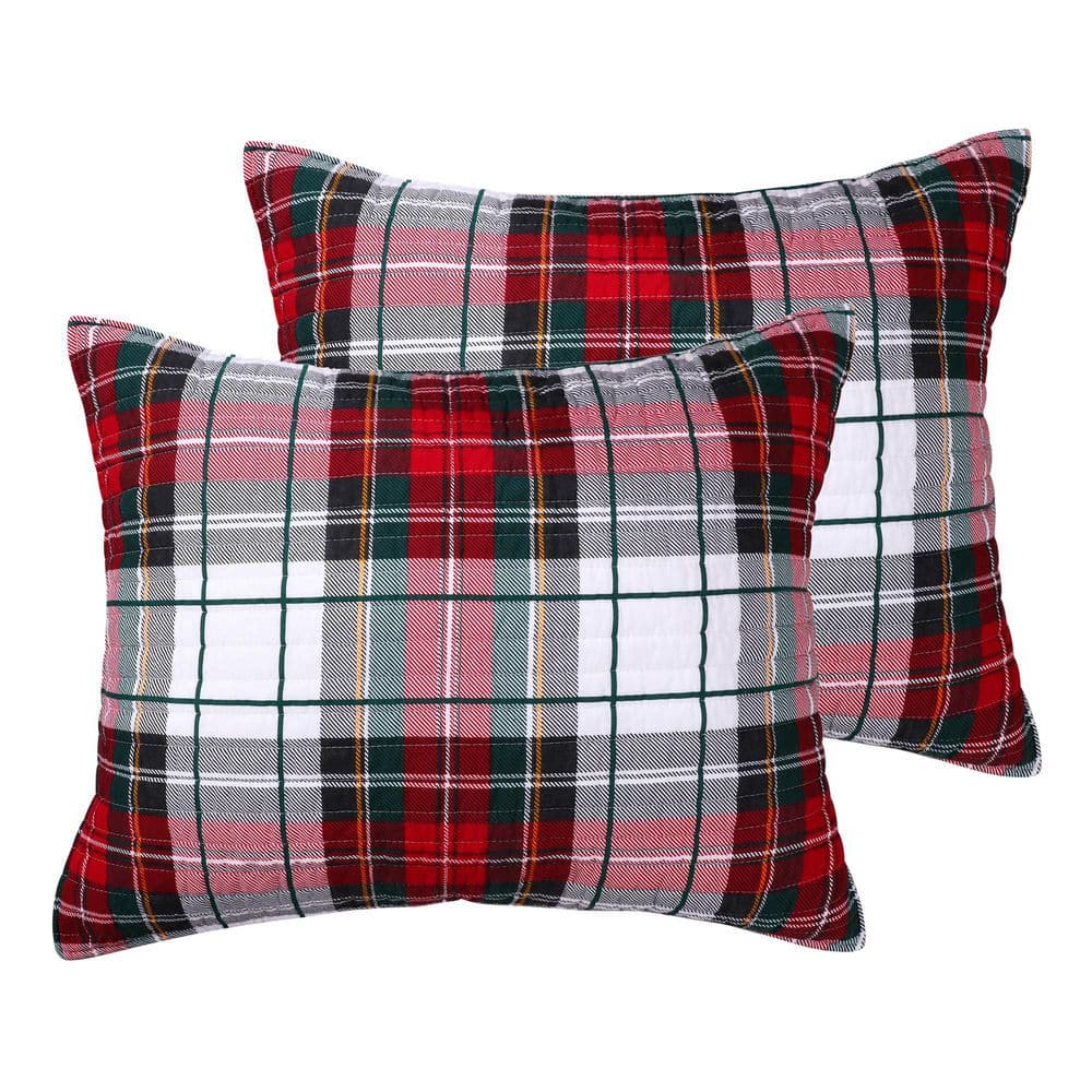 LEVTEX HOME Thatch Home Spencer Plaid Multicolor Cotton Standard Sham ...