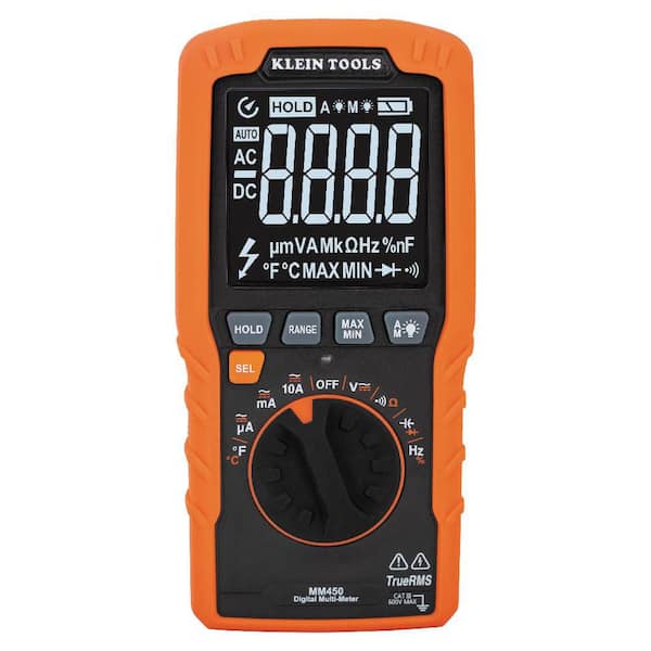 Klein Tools 600 Volt Slim Digital Multimeter, TRMS Auto-Ranging with ...