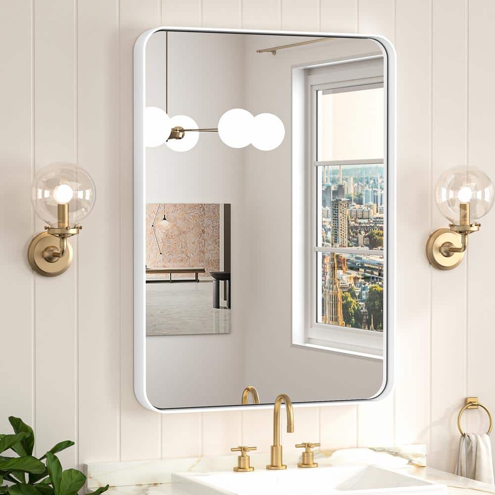 KeonJinn 20 in. W x 30 in. H Modern Rectangular Aluminum Framed Wall ...