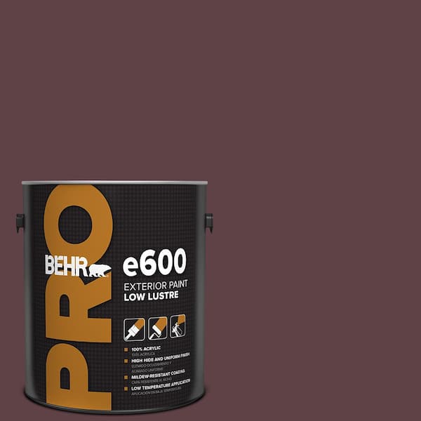 BEHR PRO 1 gal. #110F-7 Deep Garnet Low Luster Exterior Paint PR62301 ...