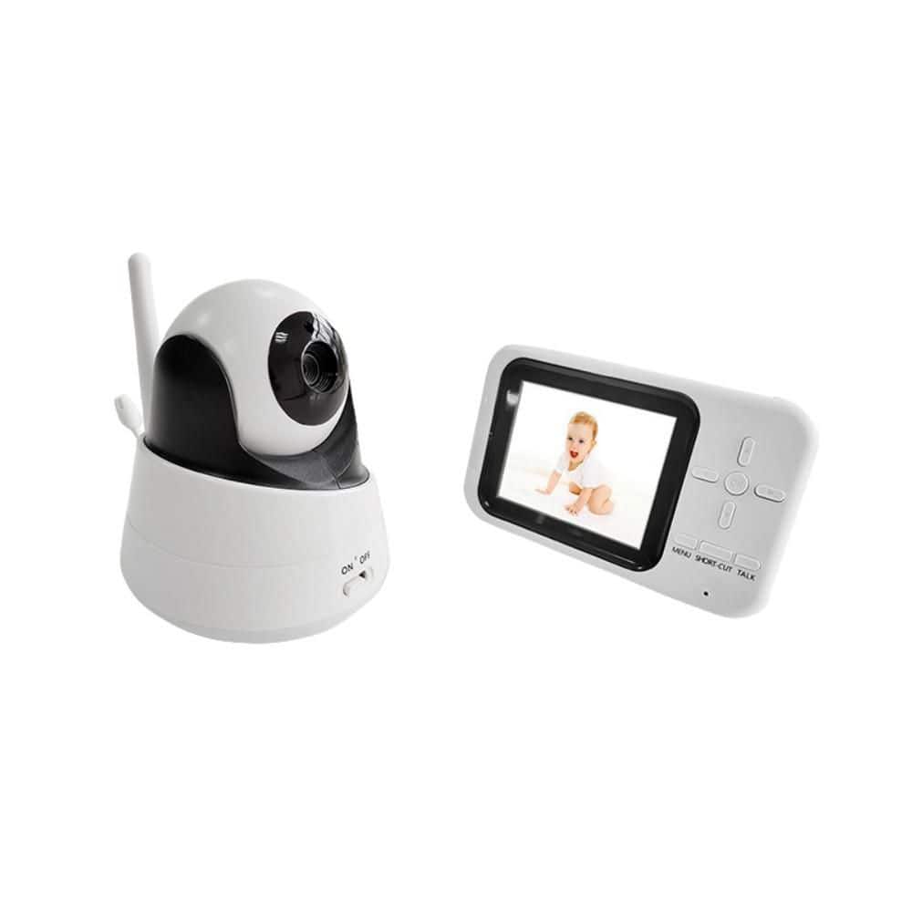 Lukyamzn 3.5 in. LCD Baby Monitor with Night Vision Camera and Audio in ...