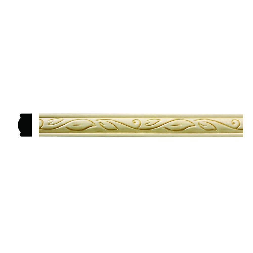 Ornamental Mouldings 1615 7/16 in. x 3/4 in. x 6 in. Hardwood White ...