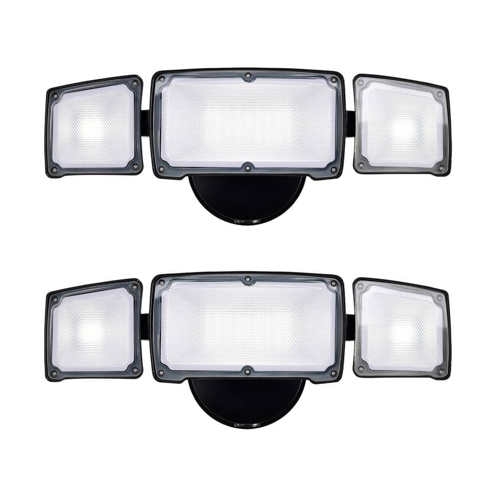 AWSENS Black 40W 5000K Daylight 3800 Lumen Outdoor 3-Head Integrated ...