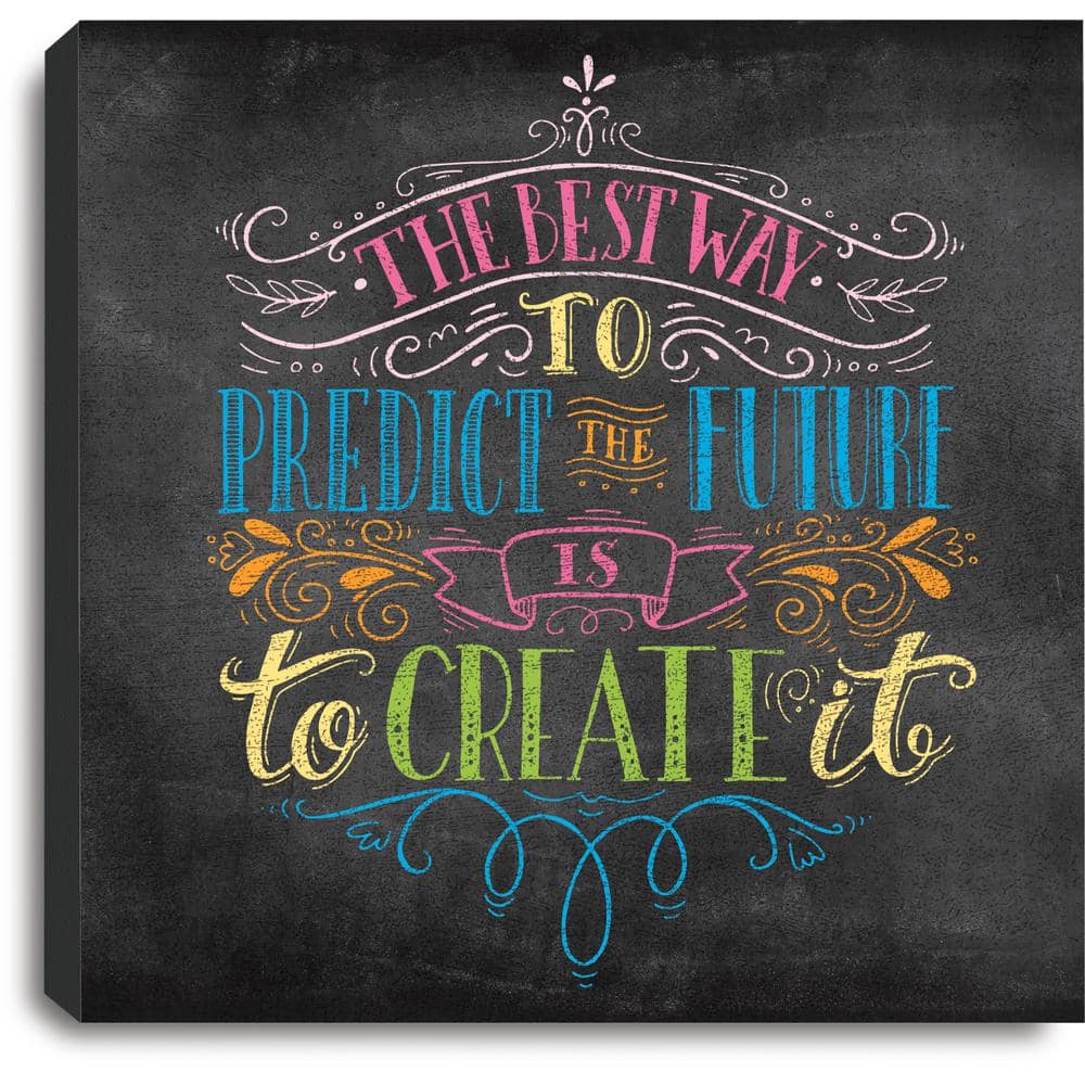 RoomMates Colorful Chalk Quote Canvas Black Vinyl Wall Art AVE11215 ...