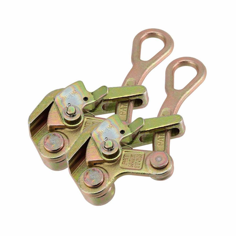 Lukyamzn 2-Piece Steel Cable Grip Puller 1T 2204 lbs. Wire Rope ...