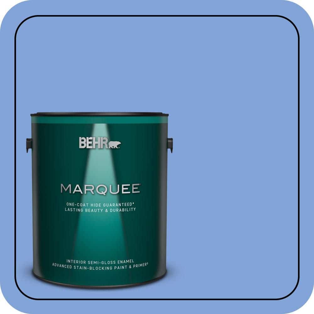 BEHR MARQUEE 1 gal. #P530-4 Periwinkle Semi-Gloss Enamel Interior Paint ...