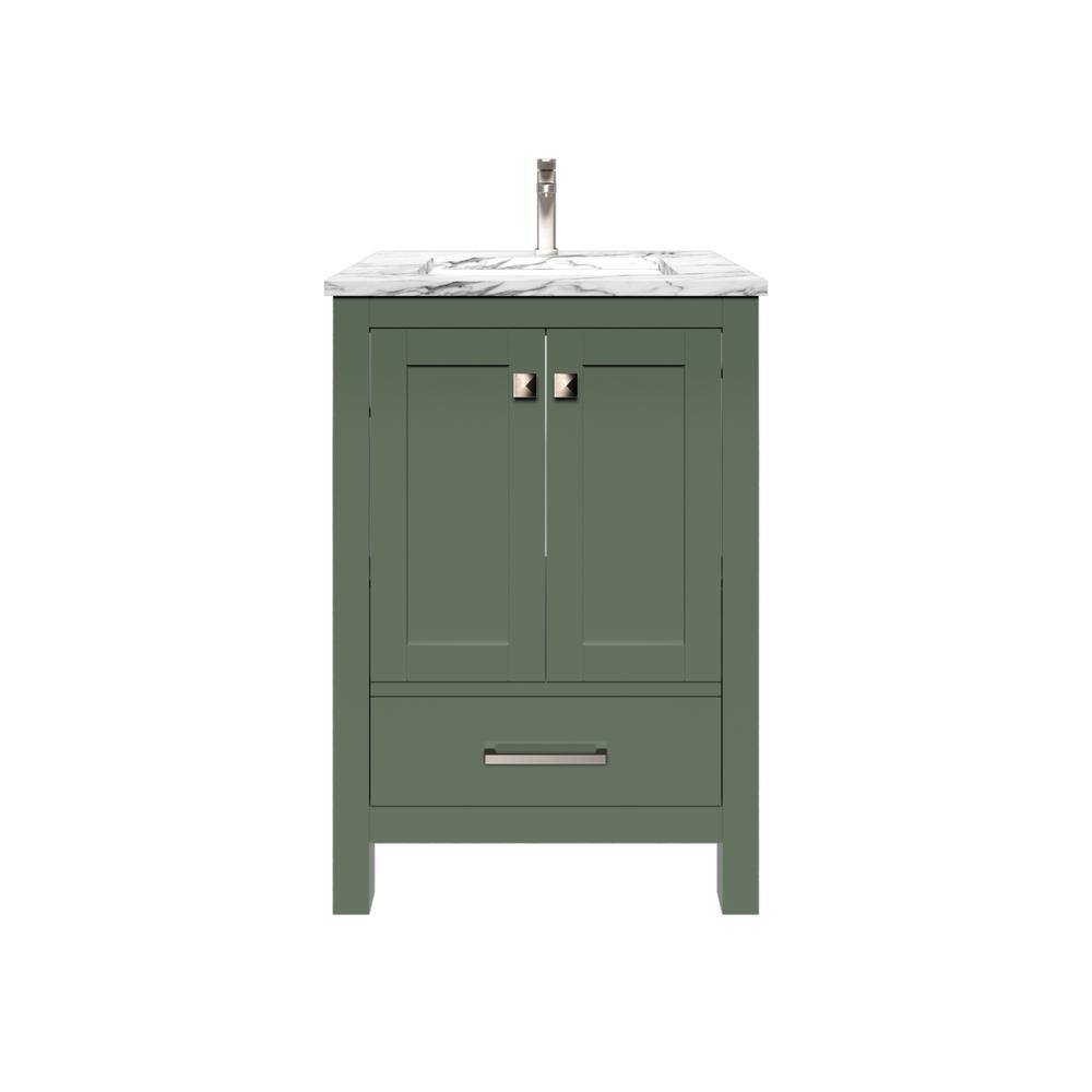 HOMEVY STUDIO Anneliese 24 in. W x 21 in. D x 35 in. H Single Sink ...