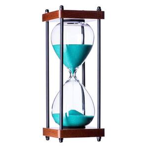 Afoxsos Black Sand Brass Hourglass Timer 60-Minute with Sun and Moon ...
