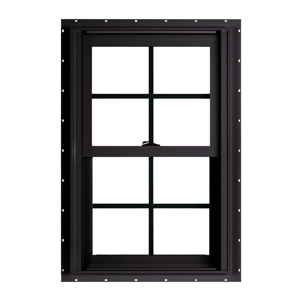American Craftsman 23.75 in. x 36 in. 70 Series Black Low-E Argon Glass ...