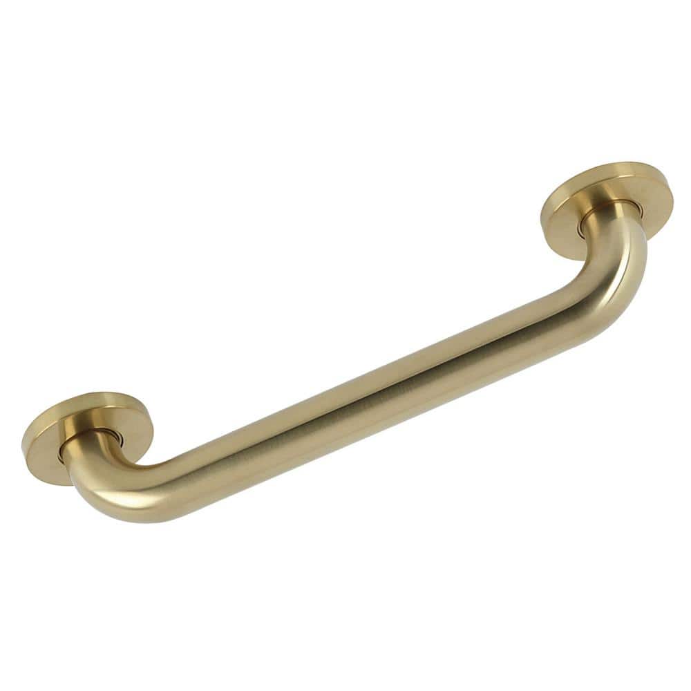 Kingston Brass Silver Sage 12 in. x 1-1/4 in. Grab Bar in Brushed Brass ...
