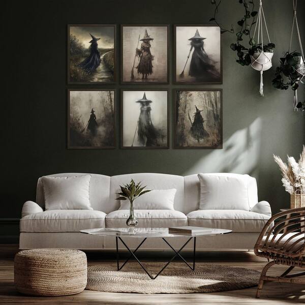 6 Pack Unframed Vintage Witch Posters Halloween Wall Art, 8 in. x 10 in ...