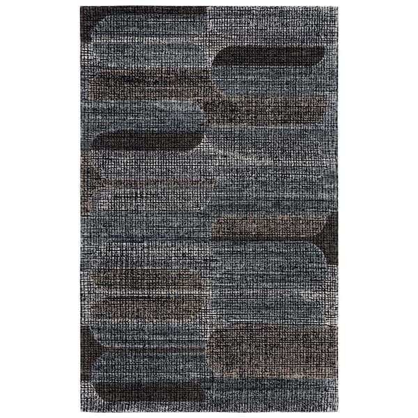 SAFAVIEH Fifth Avenue 5 ft. x 8 ft. Gray/Beige Abstract Geometric Area ...