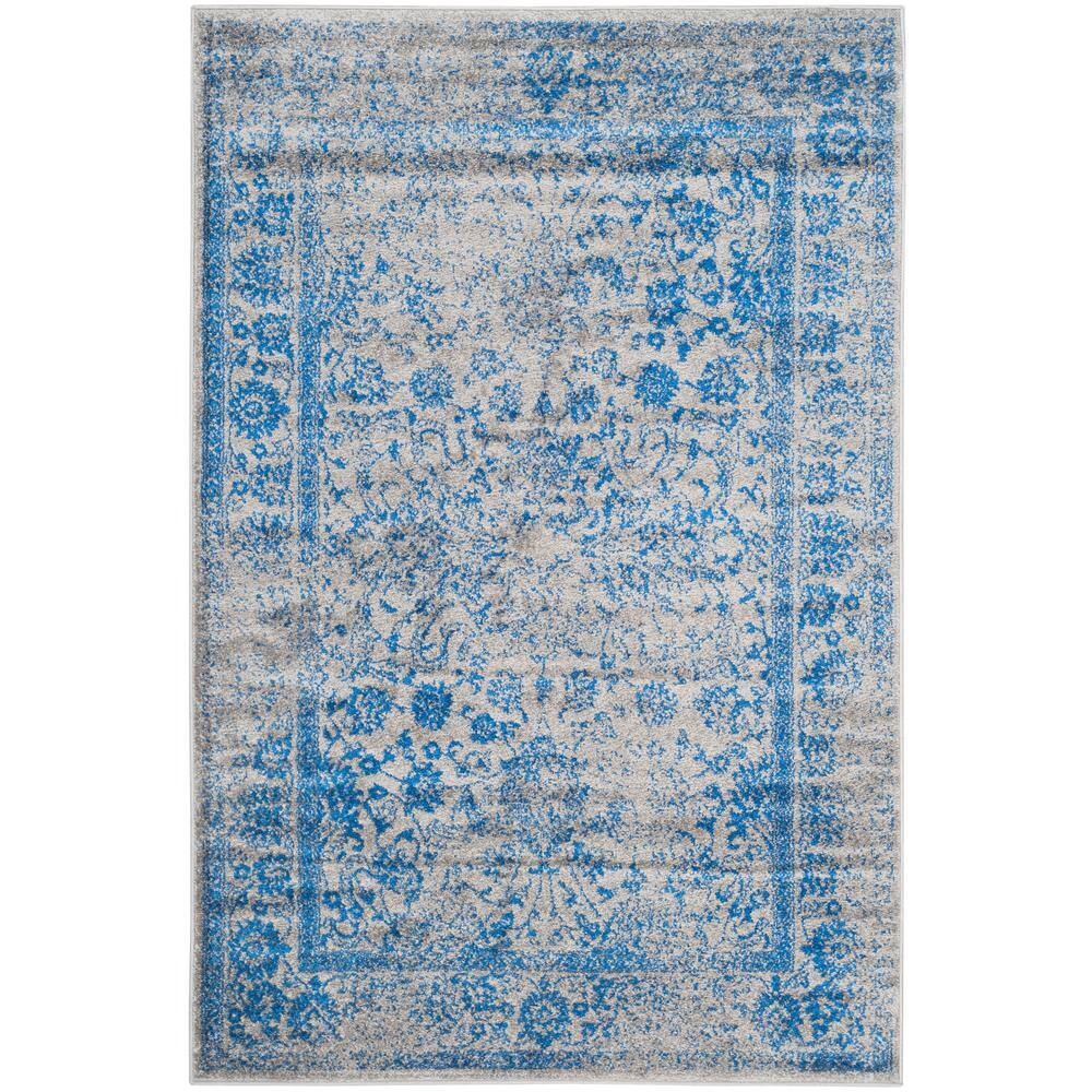 SAFAVIEH Adirondack Grey/Blue 4 ft. x 6 ft. Border Area Rug ADR109A-4 ...