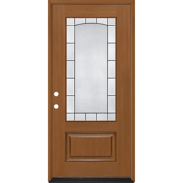 Steves & Sons Regency 36 in. x 80 in. 3/4L Empire Decorative Glass RHIS ...