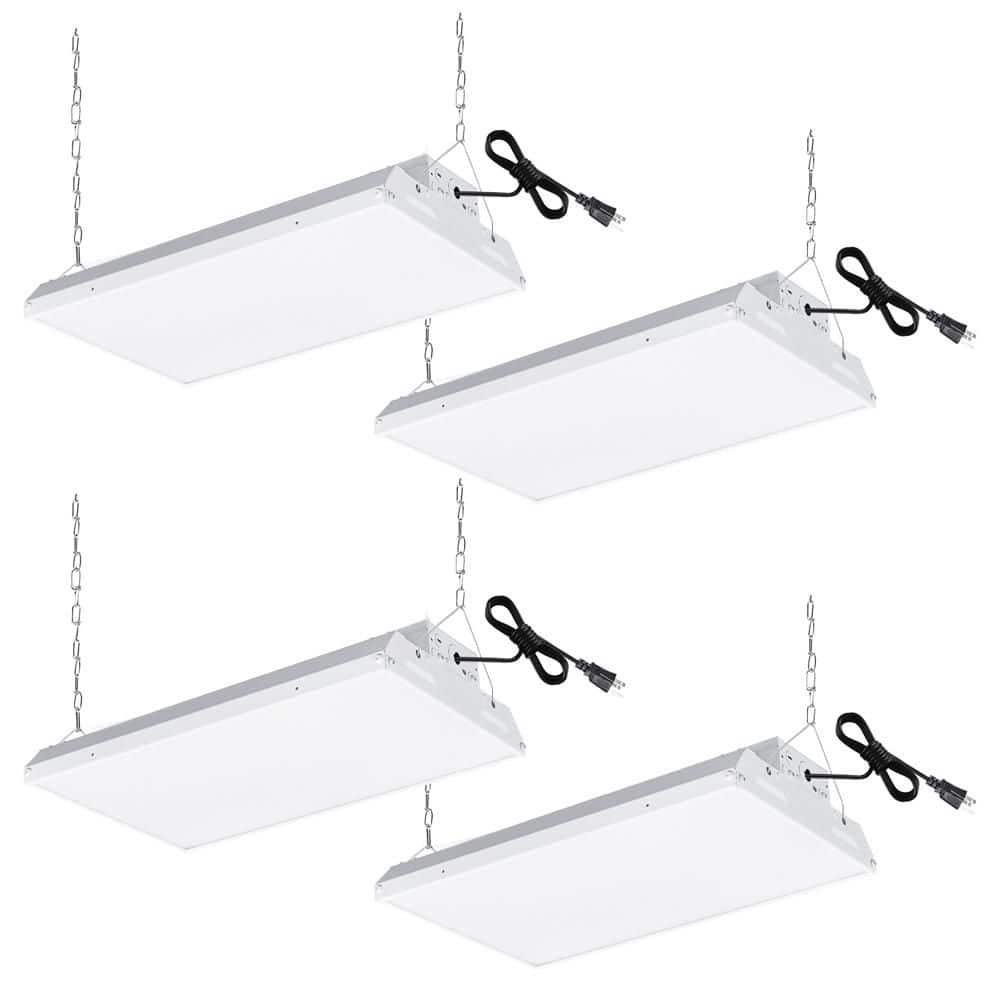 RUN BISON 1.4 ft. White 115-Watt Integrated LED High Bay Light with ...