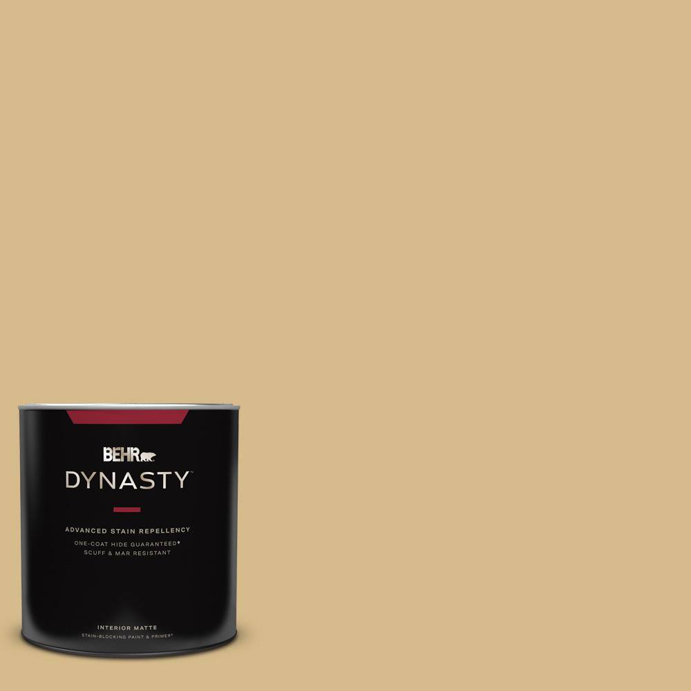BEHR DYNASTY 1 qt. #350F-5 Camel Matte Interior Stain-Blocking Paint ...