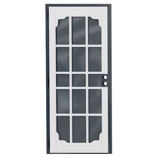 TENONER 32 in. x 80 in. Universal/Reversible Painted, Prehung Bronze ...