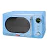 Nostalgia Retro 0.7 cu. ft. 700-Watt Countertop Microwave Oven in Blue NRMO7BL6A - The Home Depot