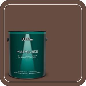 BEHR PREMIUM PLUS 8 oz. #770B-7 Chocolate Sparkle Semi-Gloss Interior ...