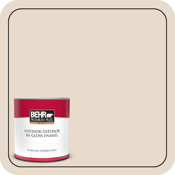 BEHR PREMIUM PLUS 1 qt. #N240-1 Cascade Beige Hi-Gloss Enamel Interior ...