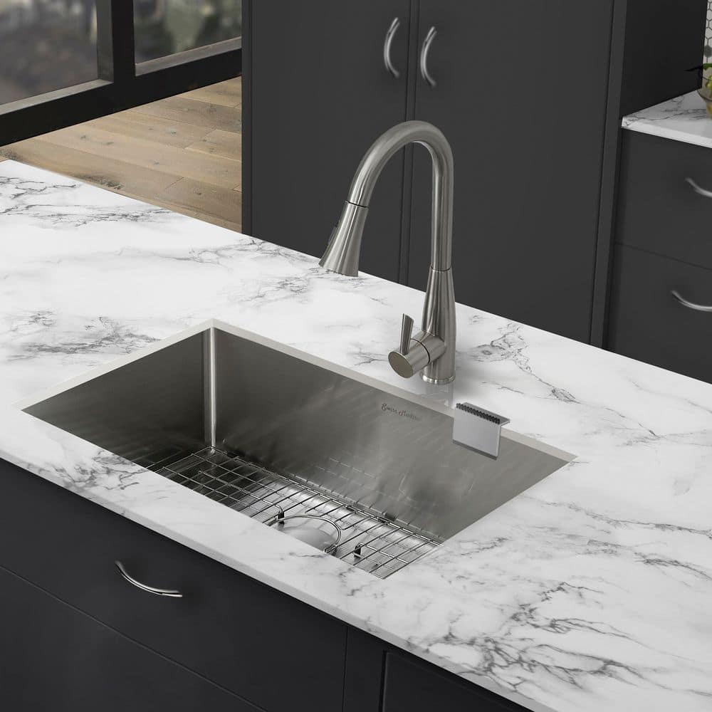 Swiss Madison 32 in. x 19 in. Stainless Steel, Undermount Kitchen Sink ...