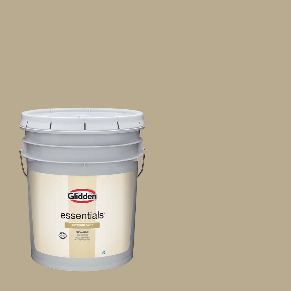 Glidden Essentials 5 gal. PPG1102-4 Prairie Dust Satin Exterior Paint ...