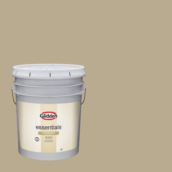 Glidden Essentials 5 gal. PPG1102-4 Prairie Dust Satin Exterior Paint ...