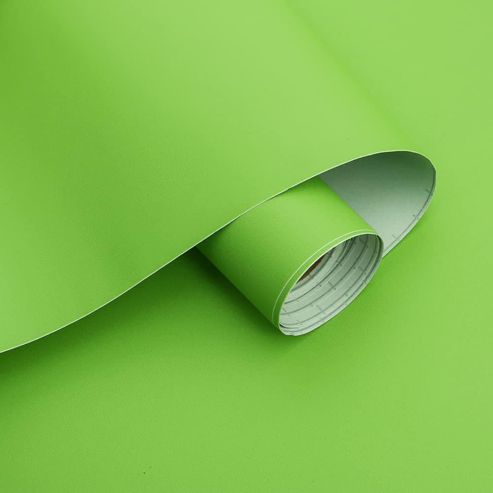 Solid Green Removable Waterproof Contact Paper Peel and Stick Wallpaper ...