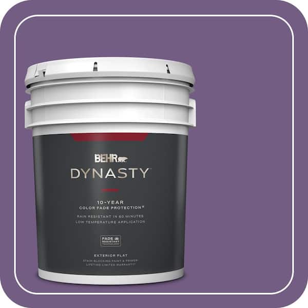 BEHR DYNASTY 5 gal. #650B-7 Mystical Purple Flat Exterior Stain ...