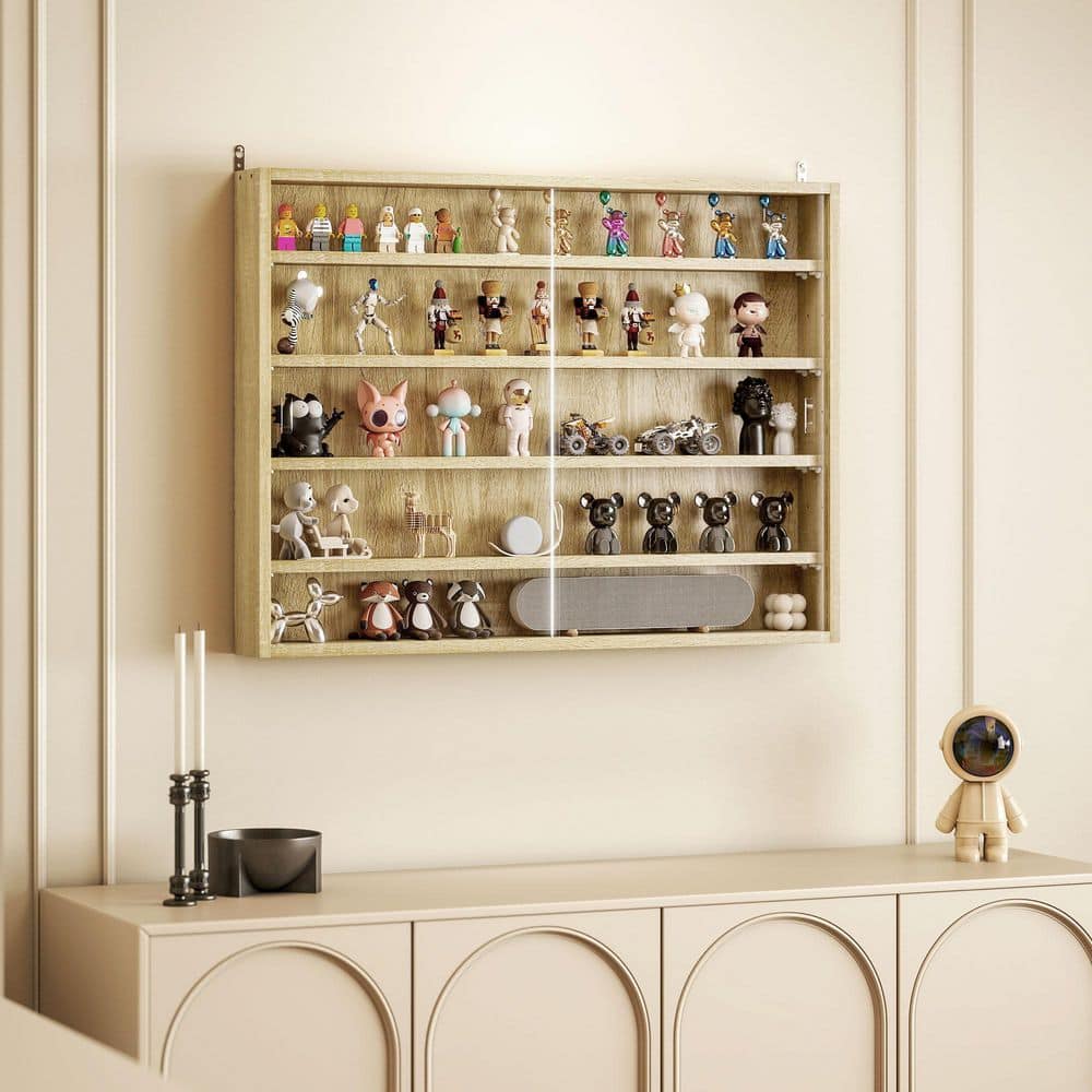 Reviews for HOMCOM 5-Tier Display Cabinet, Glass Door Cabinet with ...