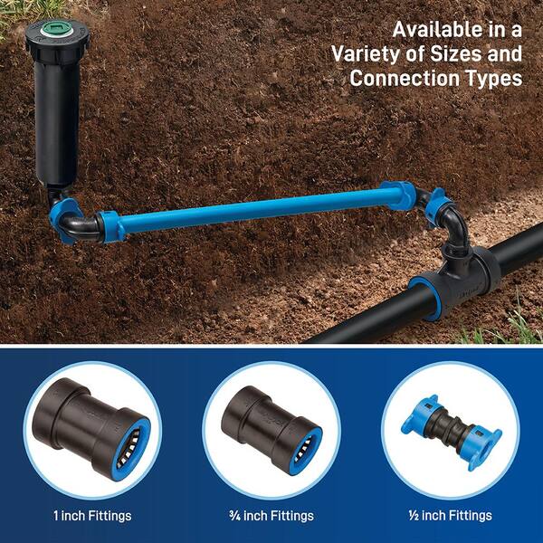 Orbit 3/4 in. x 3/4 in. x 1/2 in. Blu-Lock 3X Tee 31373H - The Home Depot