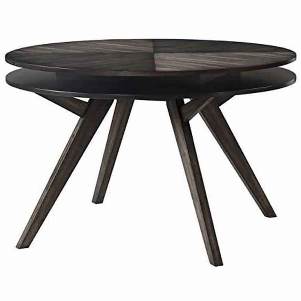 Benjara 47.5 in. Brown Wood 4 Legs Dining Table (Seat of 6) BM220515 ...