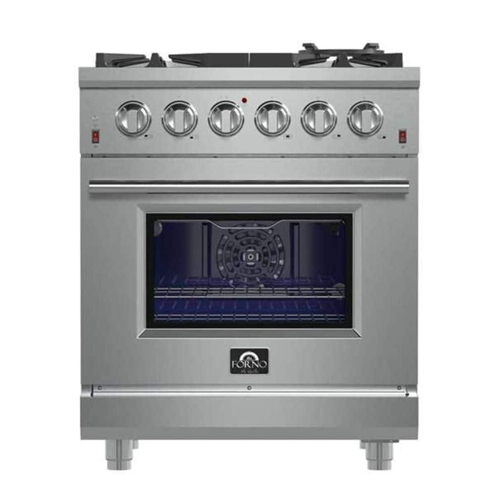 Forno Massimo 30 in. 5 Burner Freestanding Gas Range in Stainless Steel ...