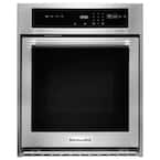 GE 24 in. Single Electric Wall Oven Self-Cleaning in Stainless Steel ...